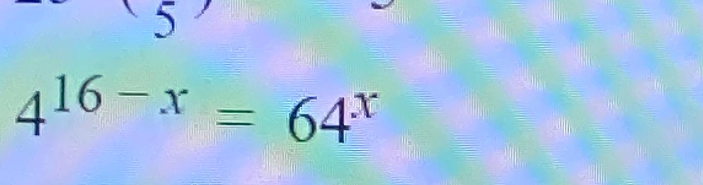 Solved 416-x=64x | Chegg.com