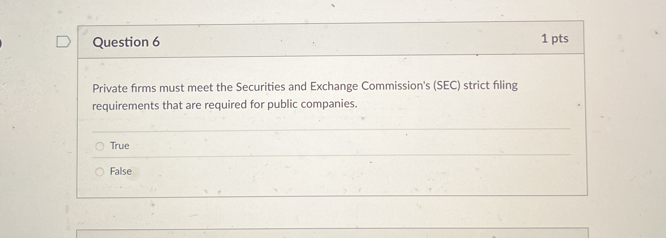 Solved Question 61 ﻿ptsPrivate firms must meet the | Chegg.com