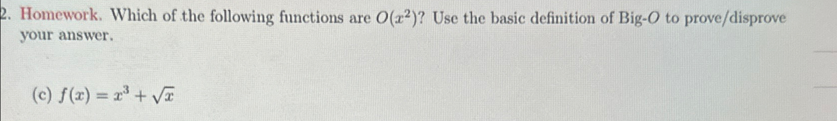 Homework. Which of the following functions are | Chegg.com