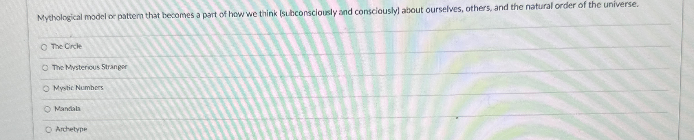 Solved Mythological model or pattern that becomes a part of | Chegg.com