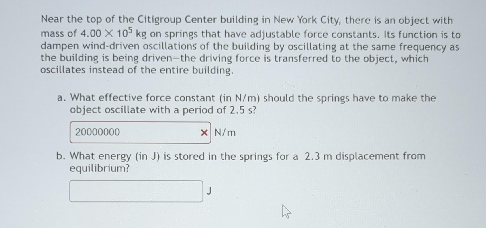 Solved Near the top of the Citigroup Center building in New | Chegg.com