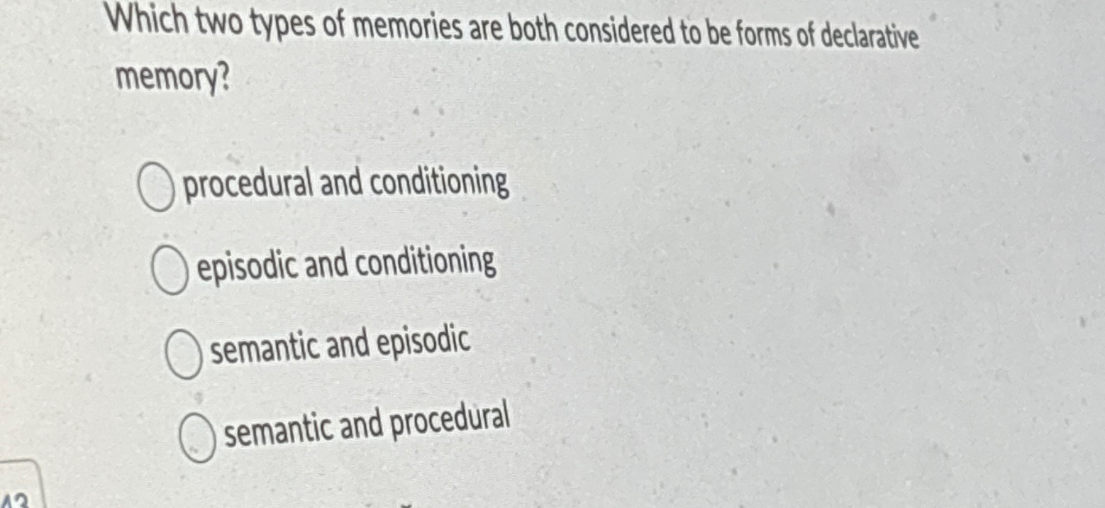Solved Which two types of memories are both considered to be | Chegg.com