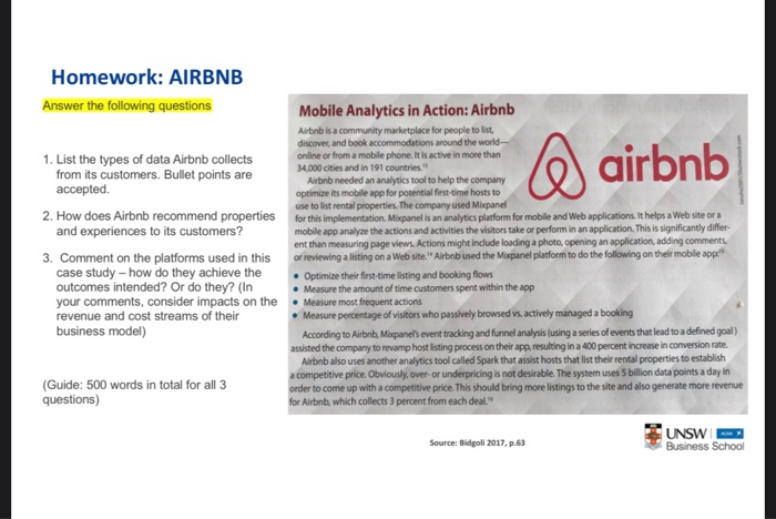Solved Homework: AIRBNB Answer the following questions @ | Chegg.com