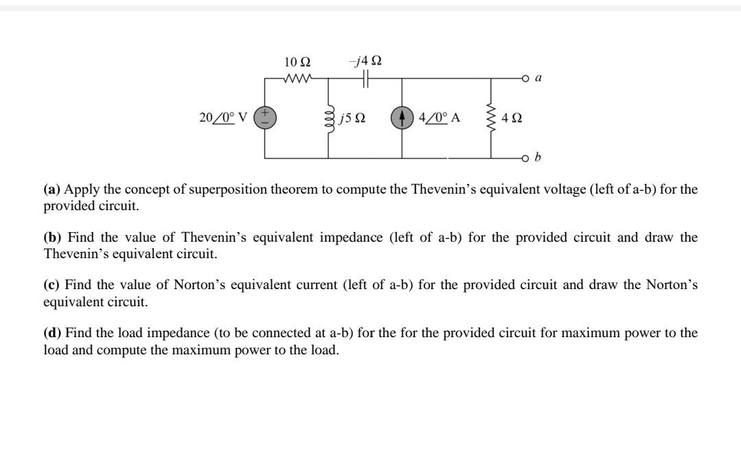 Solved (a) Apply the concept of superposition theorem to | Chegg.com