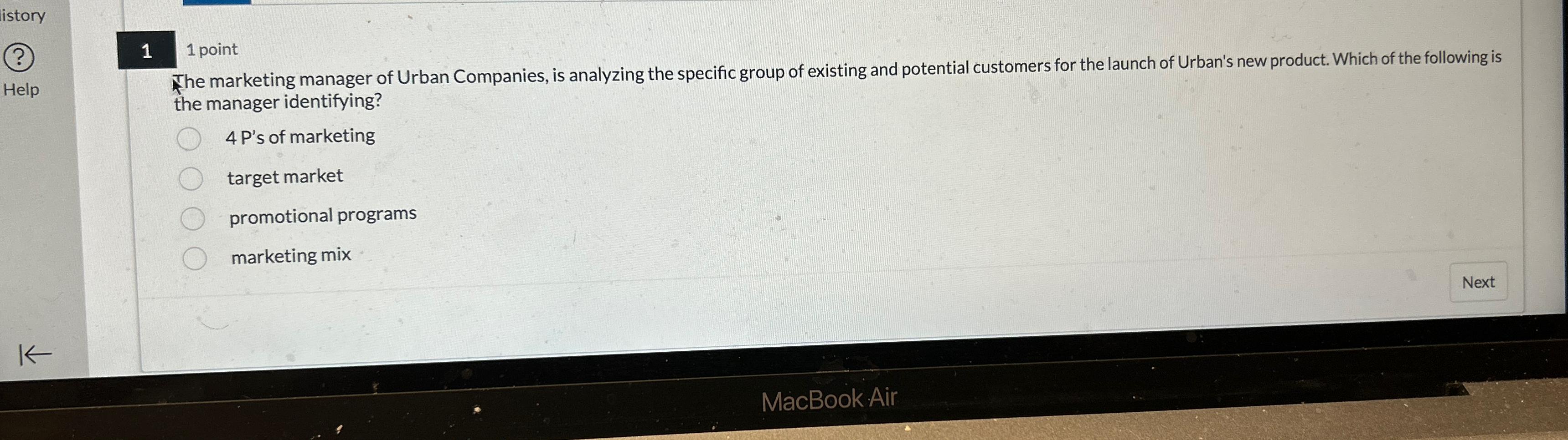 Solved 11 ﻿pointThe marketing manager of Urban Companies, is | Chegg.com