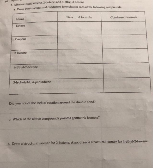 Solved 1. Alkanes: build methane, butane, the isomer of | Chegg.com