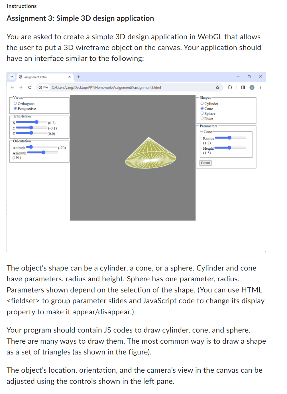 Solved InstructionsAssignment 3: Simple 3D design | Chegg.com