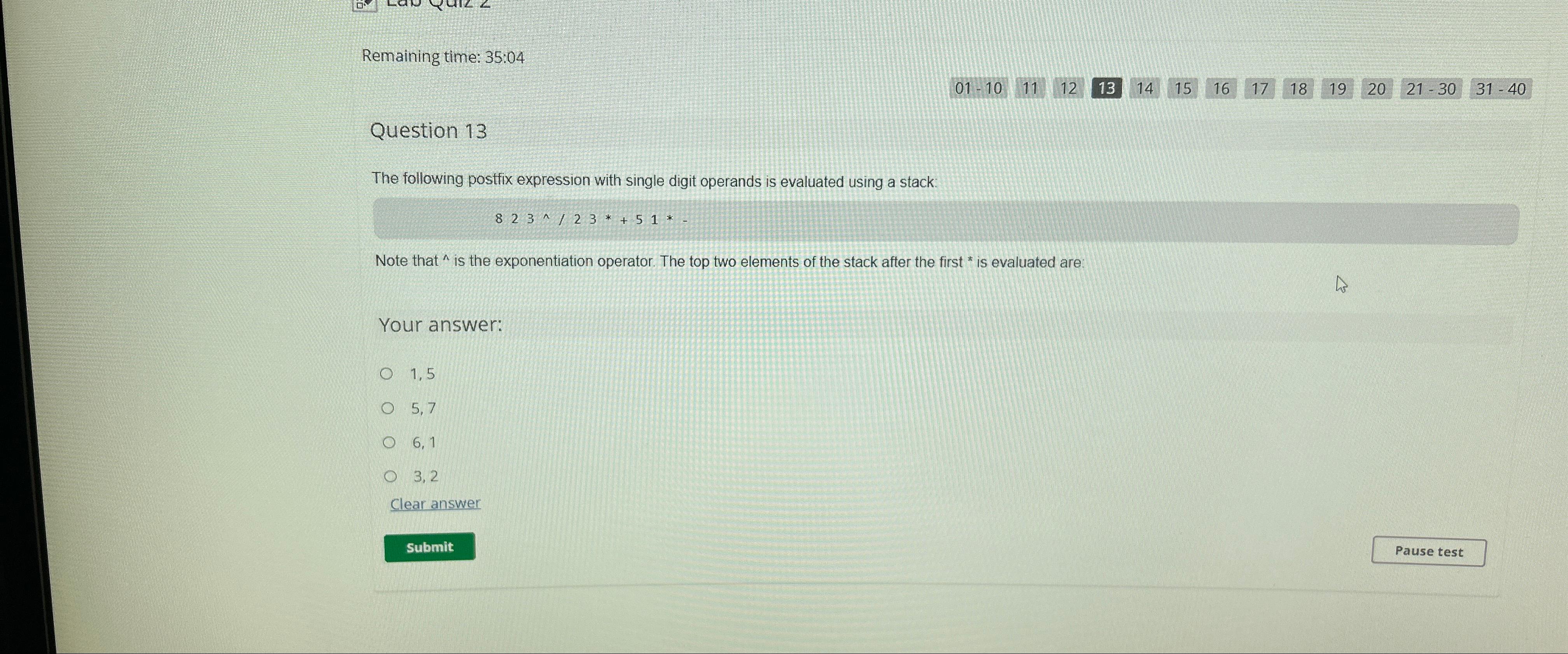 Solved Remaining time: | Chegg.com