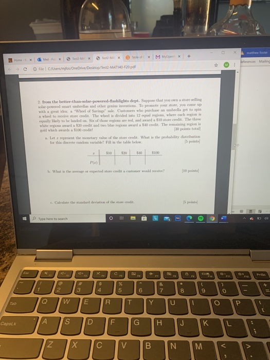Solved + Table of x M Mpx Home Milfox 3 Test leferences Man | Chegg.com