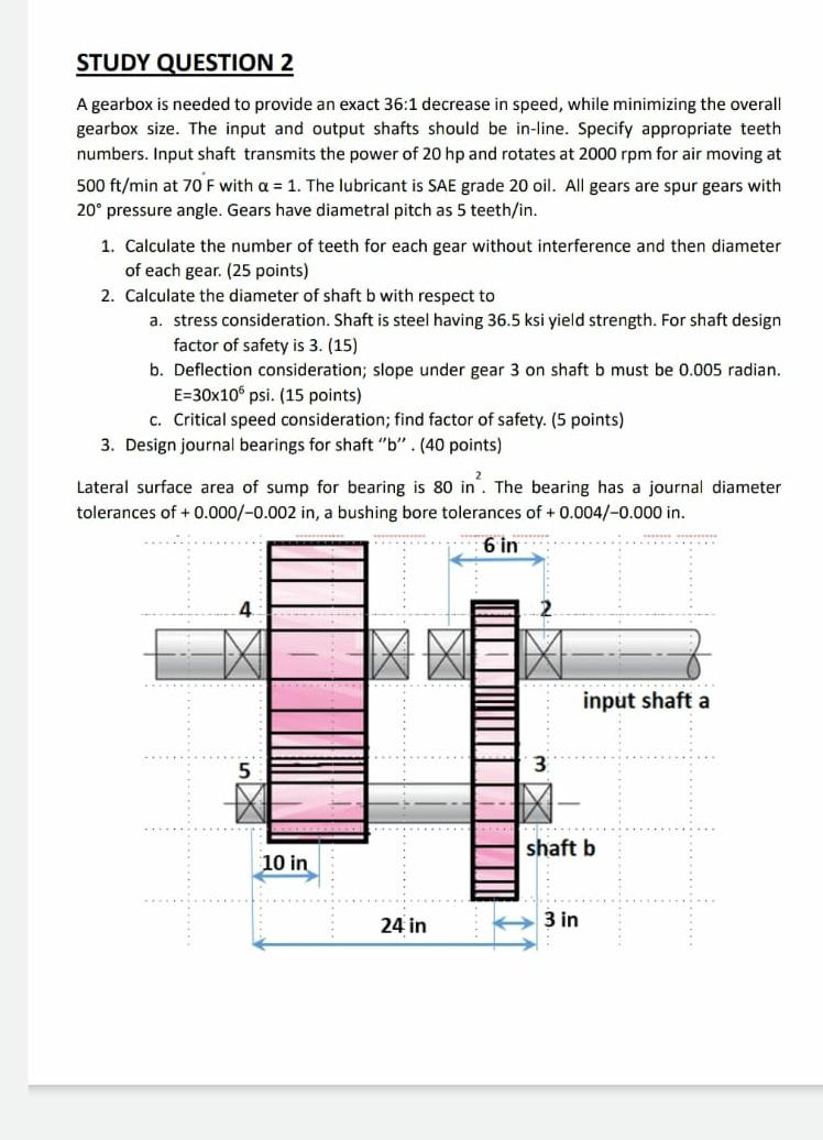 A gearbox is needed to provide an exact 36:1 decrease | Chegg.com