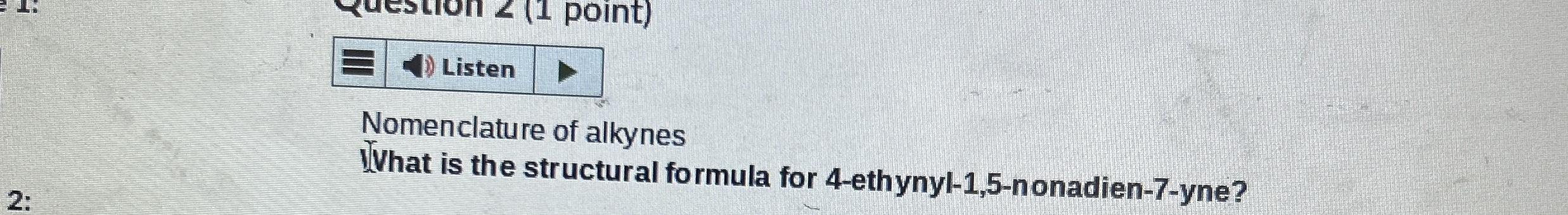 Solved Nomenclature of alkynesIVhat is the structural | Chegg.com
