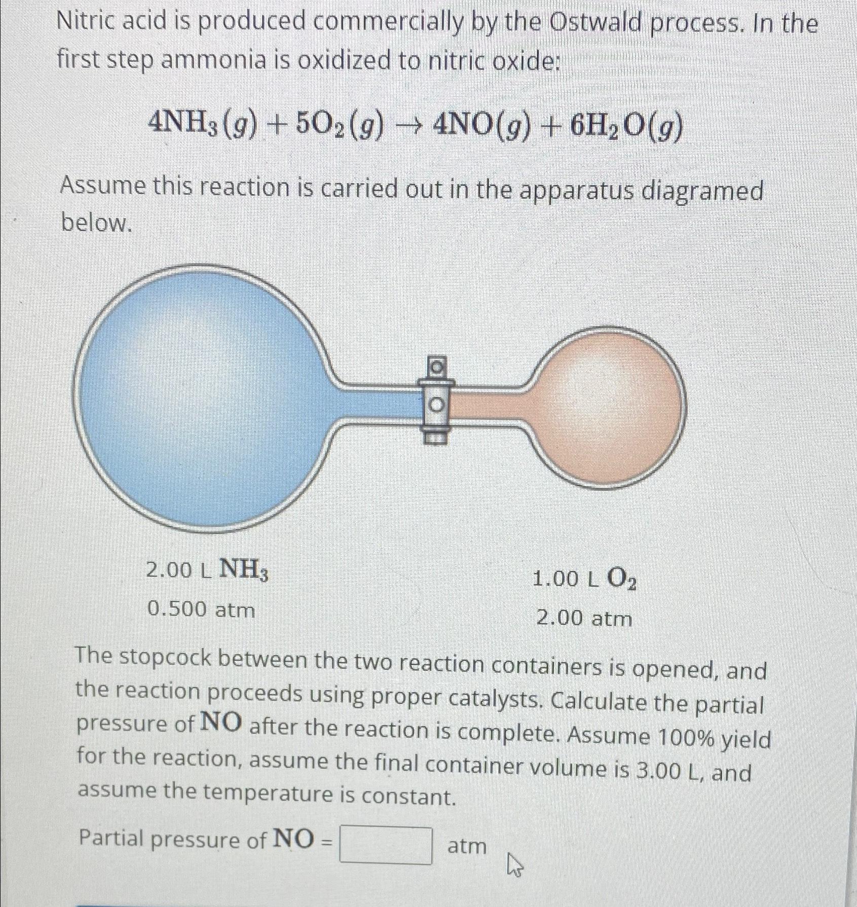 Solved Nitric acid is produced commercially by the Ostwald | Chegg.com