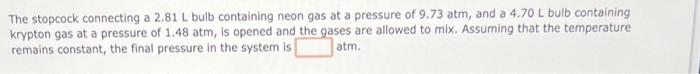 Solved mixture of oxygen and xenon gases, in a 8.96 L flask | Chegg.com
