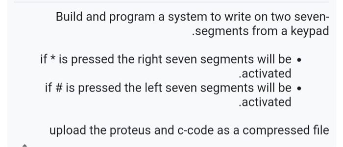 Solved Build and program a system to write on two | Chegg.com