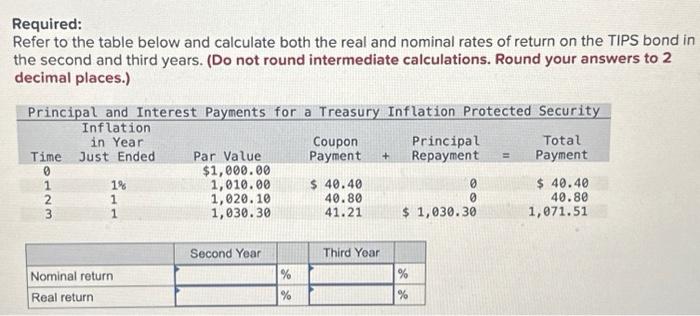 Solved Required: Refer to the table below and calculate both | Chegg.com