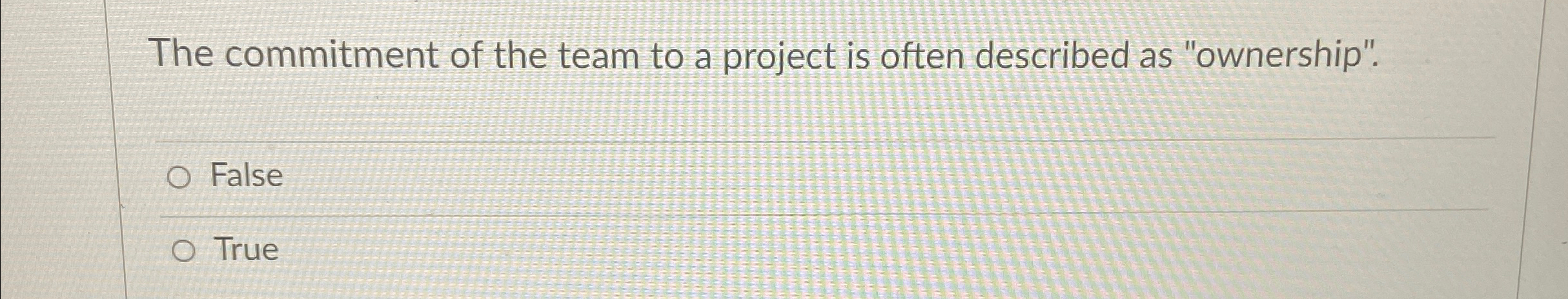Solved The commitment of the team to a project is often | Chegg.com