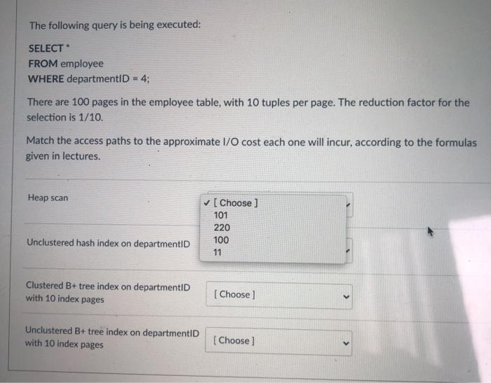 The following query is being executed: SELECT FROM | Chegg.com