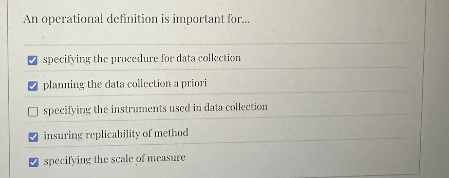 Solved An operational definition is important | Chegg.com