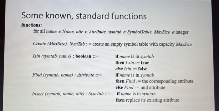 Solved Data Structure structure SymbolTable(SymTab) is | Chegg.com