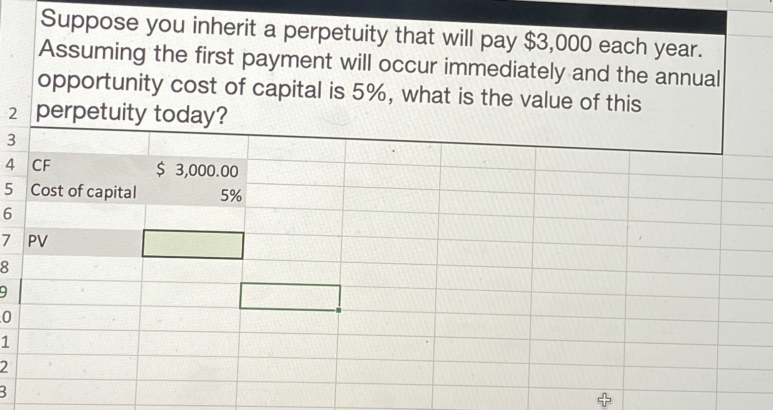 Solved Suppose you inherit a perpetuity that will pay $3,000 | Chegg.com