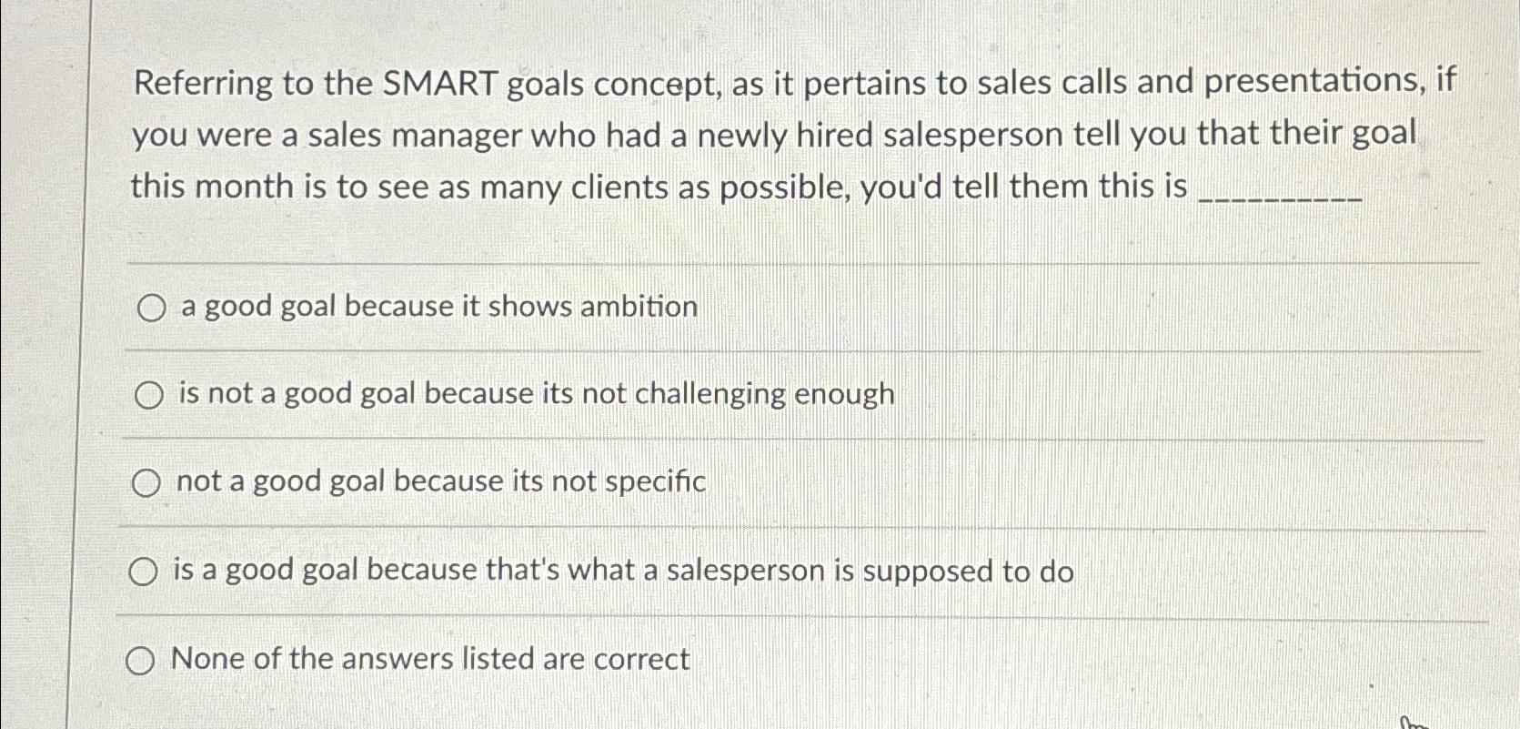 Solved Referring to the SMART goals concept, as it pertains | Chegg.com