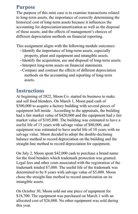 This assignment aligns with the following module | Chegg.com