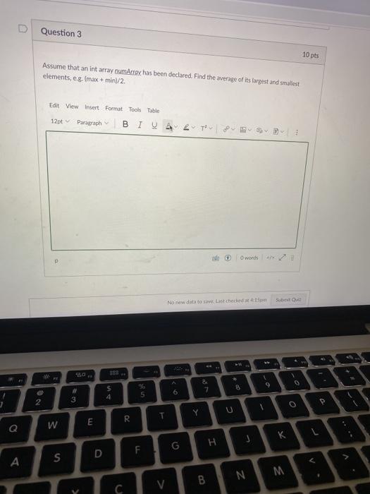 Solved Question 3 10 pts Assume that an int array numArray | Chegg.com