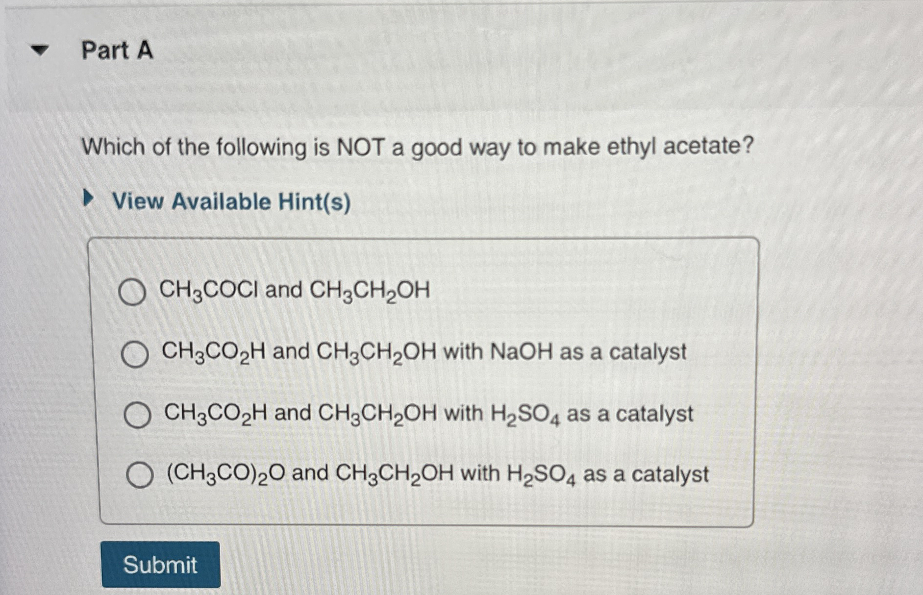Solved Part AWhich of the following is NOT a good way to | Chegg.com