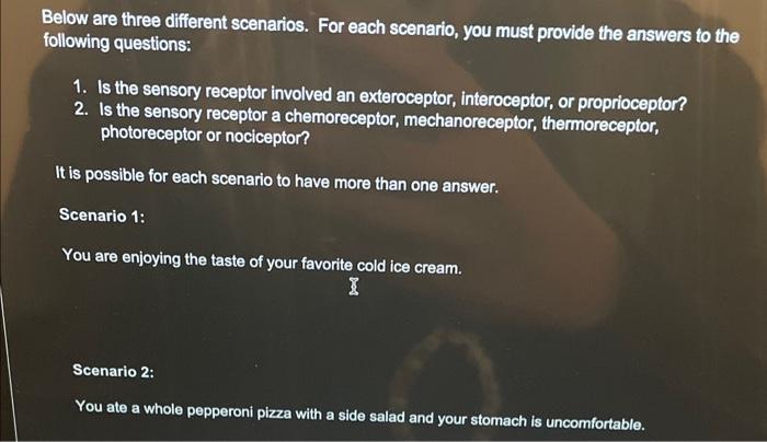 Solved Below are three different scenarios. For each | Chegg.com