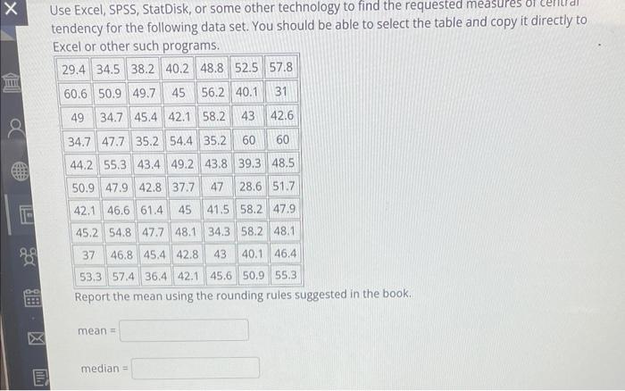 Solved Use Excel, SPSS, StatDisk, or some other technology | Chegg.com