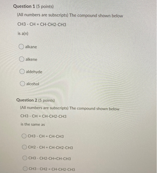 Solved Question 1 (5 points) (All numbers are subscripts) | Chegg.com