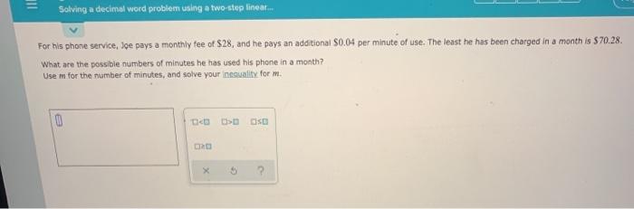 Solved TIL Solving a decimal word problem using a two-step | Chegg.com