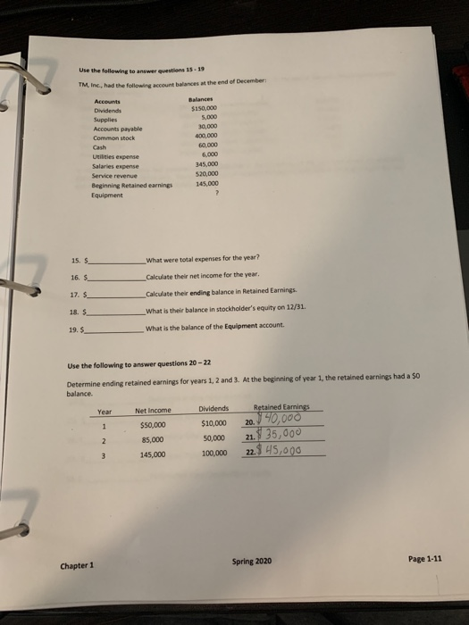Solved Chapter 1 Homework Submit Your Answers In Canvas 9123