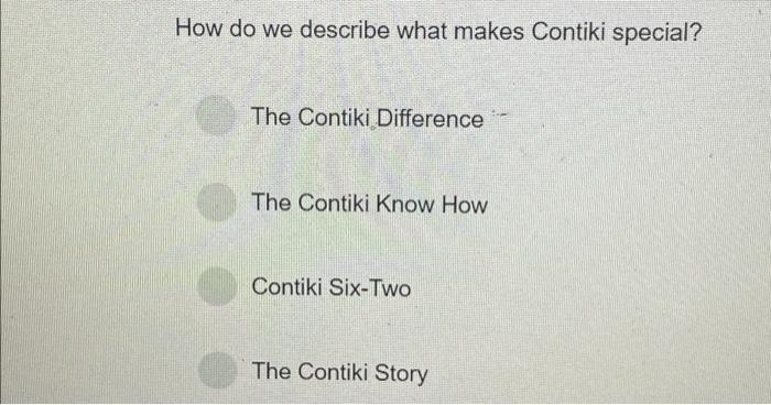 How do we describe what makes Contiki special? The | Chegg.com