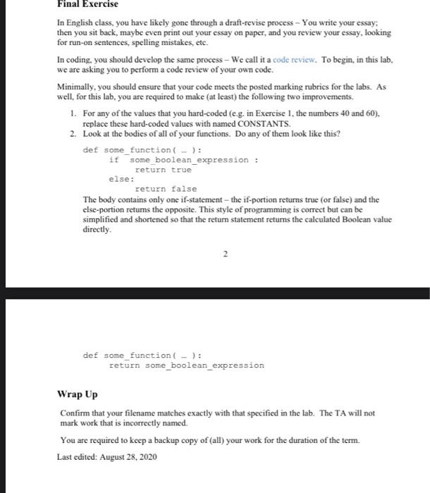 Solved Getting Started Launch Wing 101. As always, functions | Chegg.com