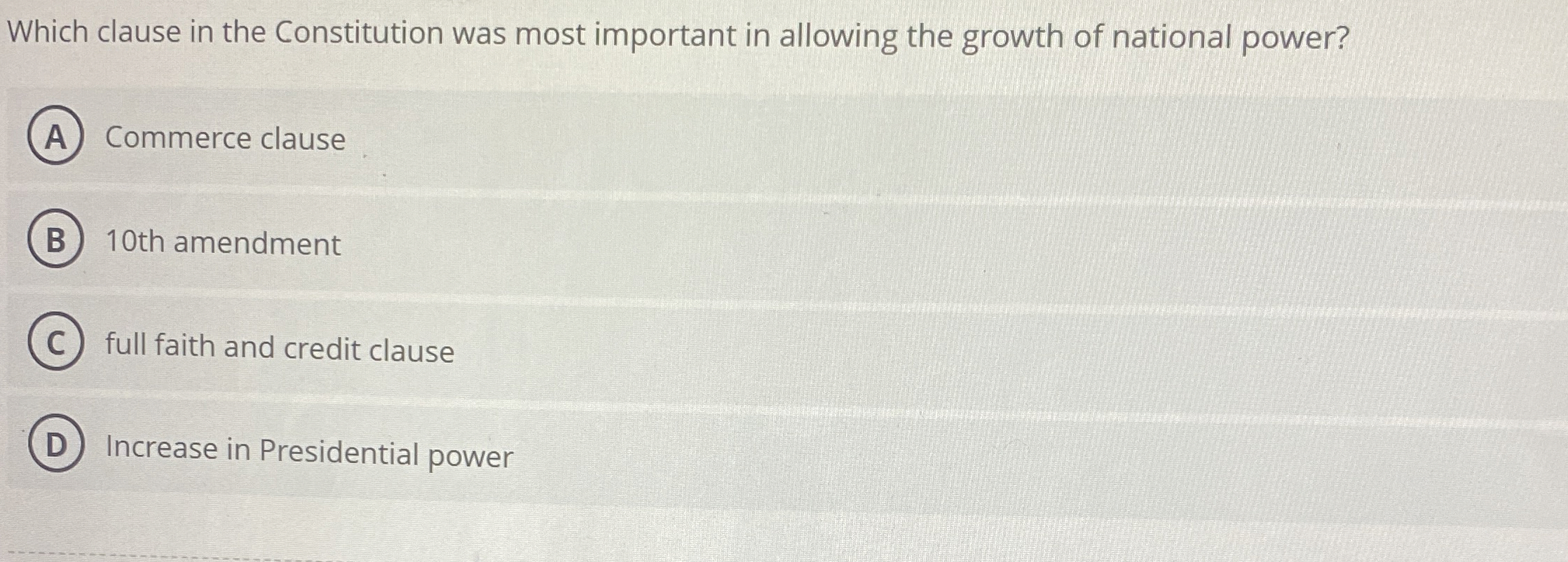 Solved Which clause in the Constitution was most important | Chegg.com