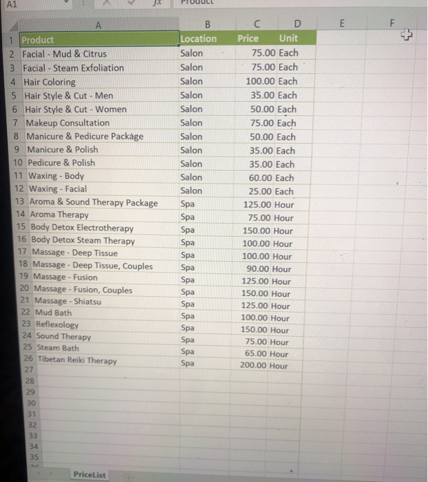 Grader - Instructions Excel 2019 Project | Chegg.com