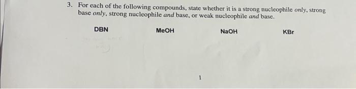 Solved 3. For each of the following compounds, state whether | Chegg.com