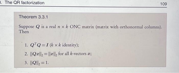 Solved 3.3.1. 1 Prove part 3 of Theorem 3.3.1.Suppose Q is a | Chegg.com