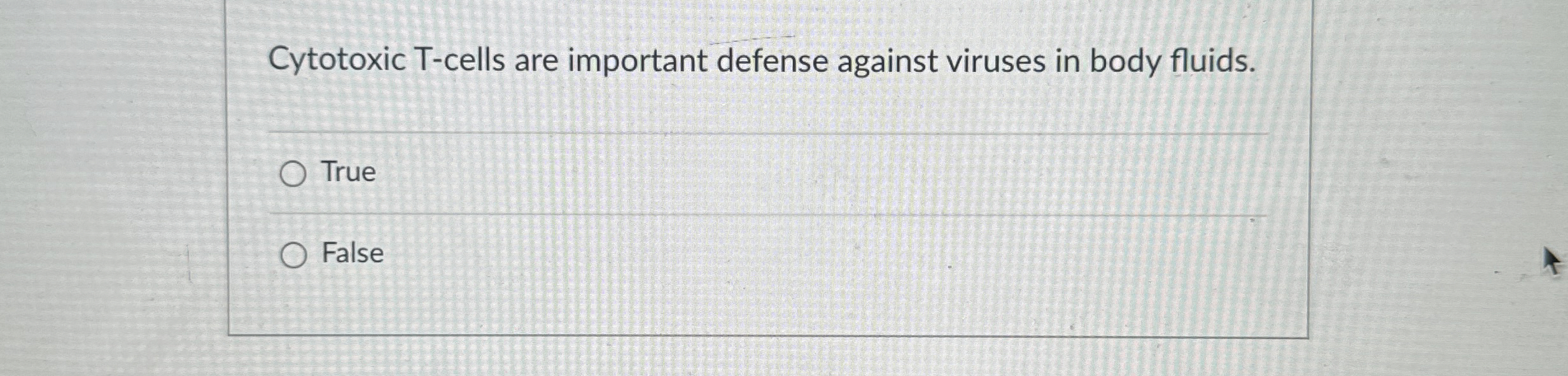 Solved Cytotoxic T-cells are important defense against | Chegg.com