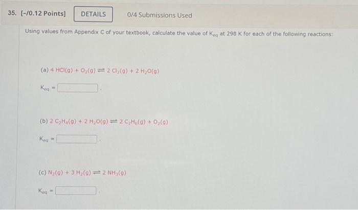 Solved Using values from Appendix C of your textbook, | Chegg.com