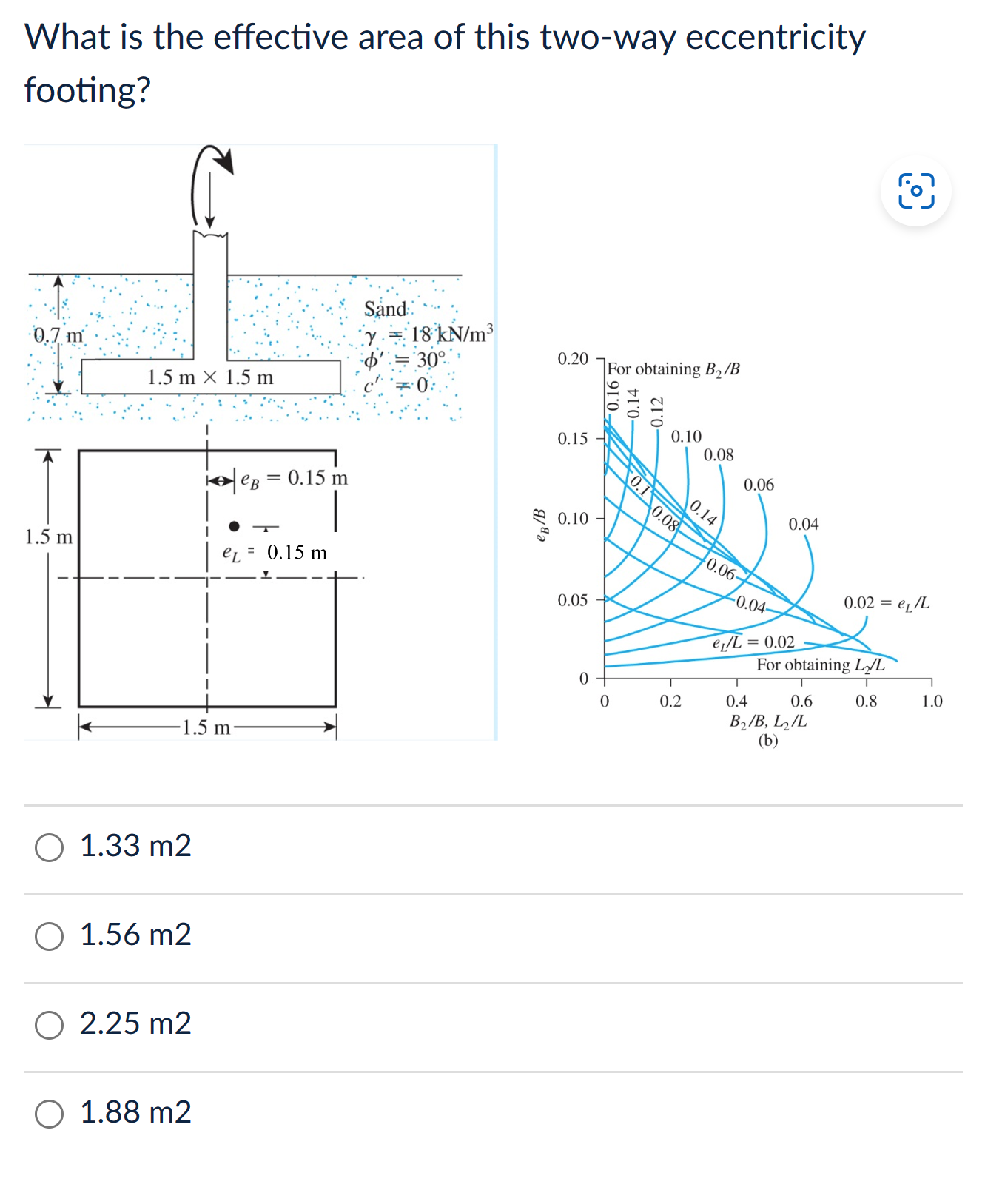 Solved What is the effective area of this two-way | Chegg.com
