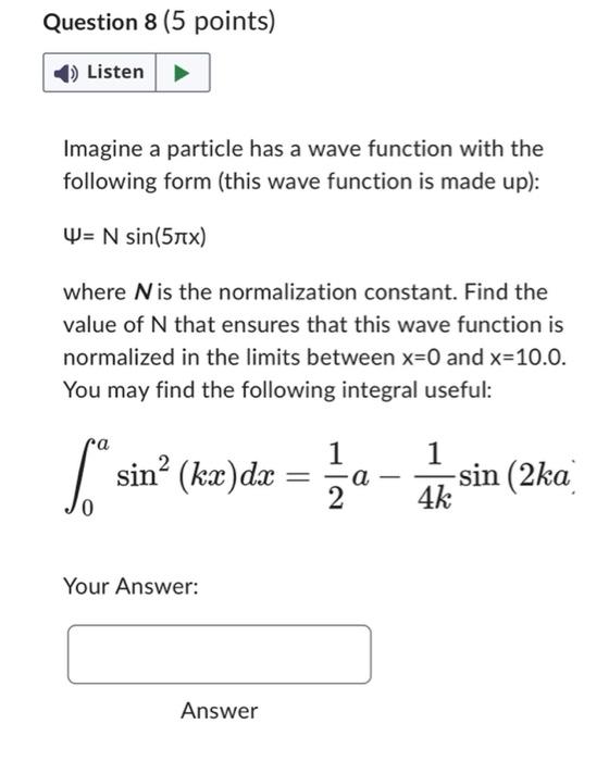 Solved Imagine a particle has a wave function with the | Chegg.com