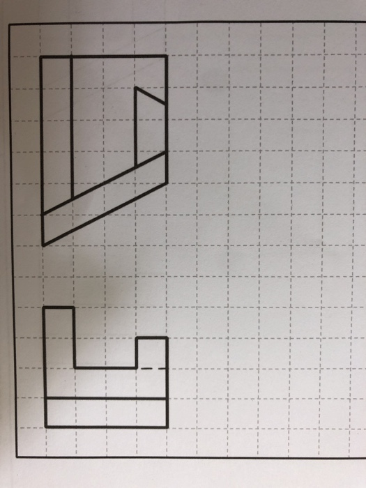 Solved Draw the missing top view given the front and right | Chegg.com