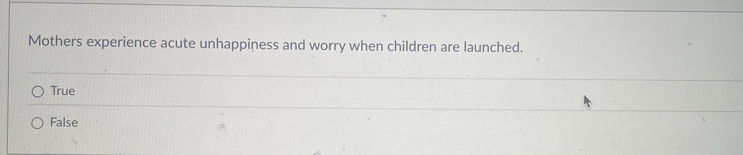 Solved Mothers experience acute unhappiness and worry when | Chegg.com