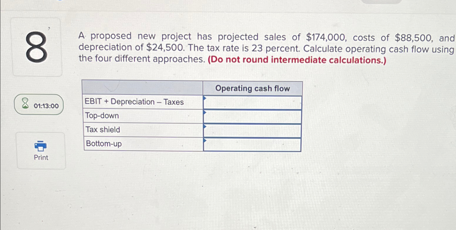 Solved A. ﻿proposed new project has projected sales of | Chegg.com