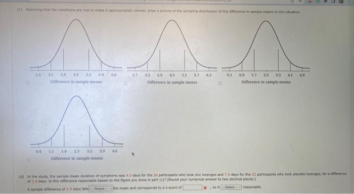 Solved simptoms would last an weraqe of 7 davs with a | Chegg.com