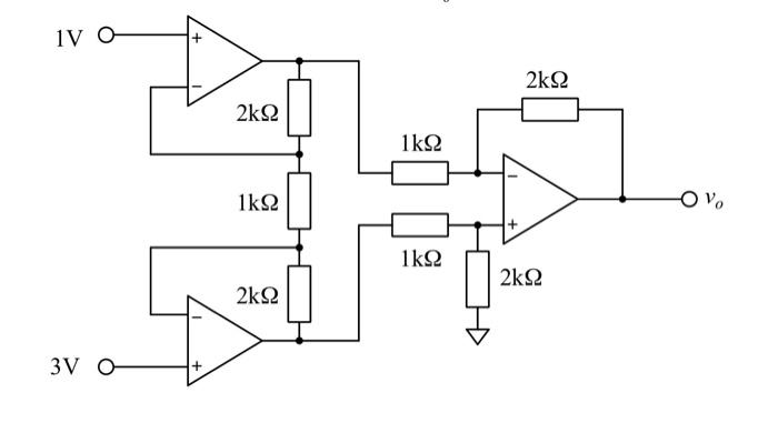 Solved Find the output voltage vo of the operational | Chegg.com