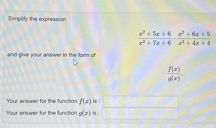 Solved Simplify the expression and give your answer in the | Chegg.com