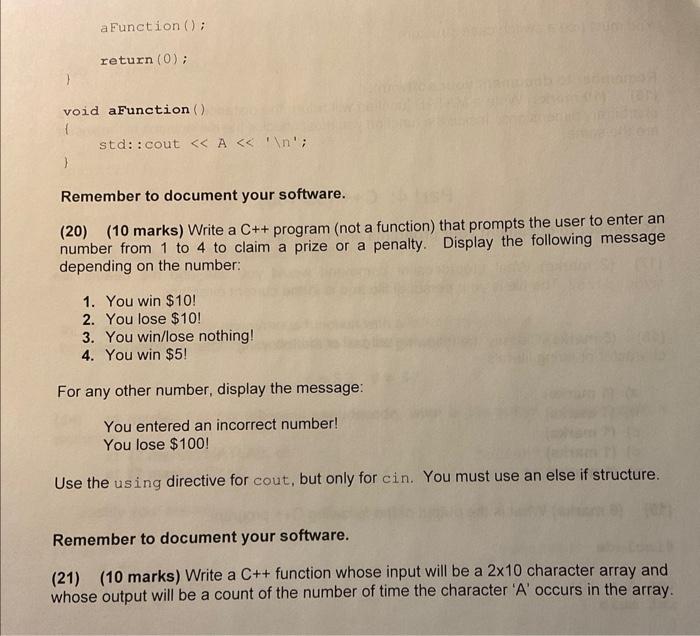 Solved Remember to document your programs and function. (17) | Chegg.com